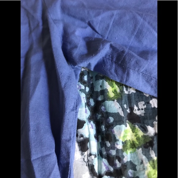 Gallabia | Tops | Gallabia Blue Cotton Embroidered India Tunic Xl ...